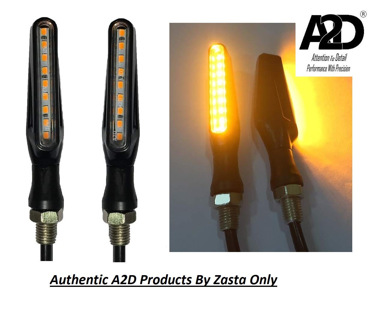 A2D Bike KTM Style Sleek Amber High Glow High Power SMD LED LED ...