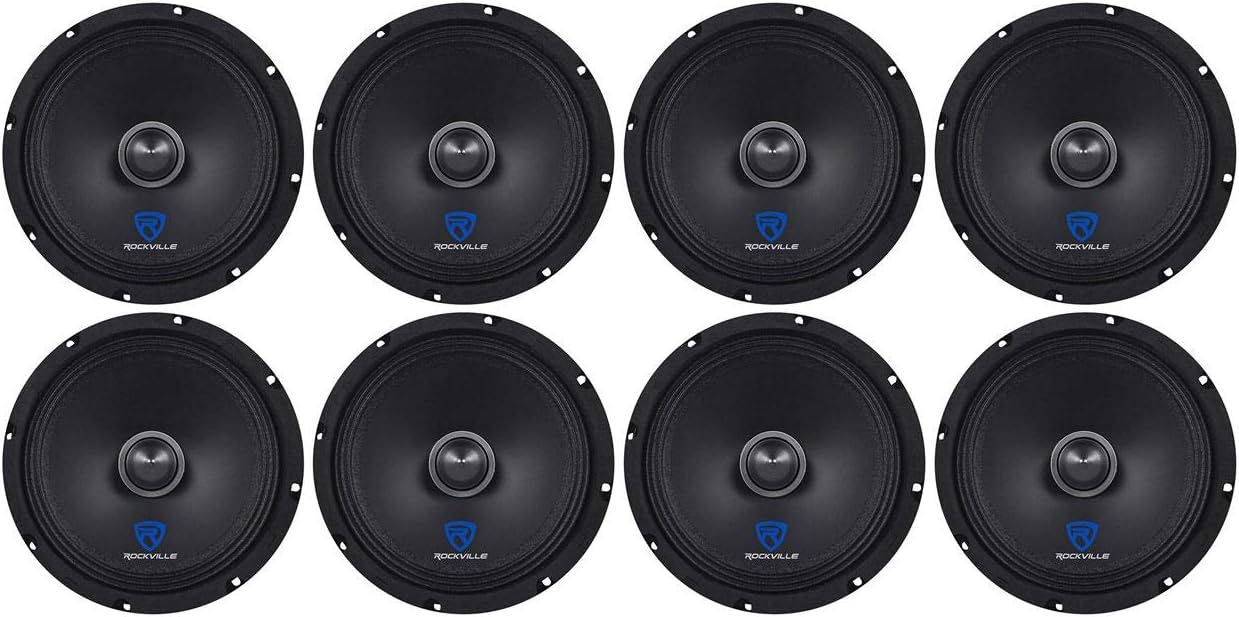 Amazon.com: Rockville 4 RM104PRO 10" 2400 Watt 4-Ohm SPL Car Midrange ...