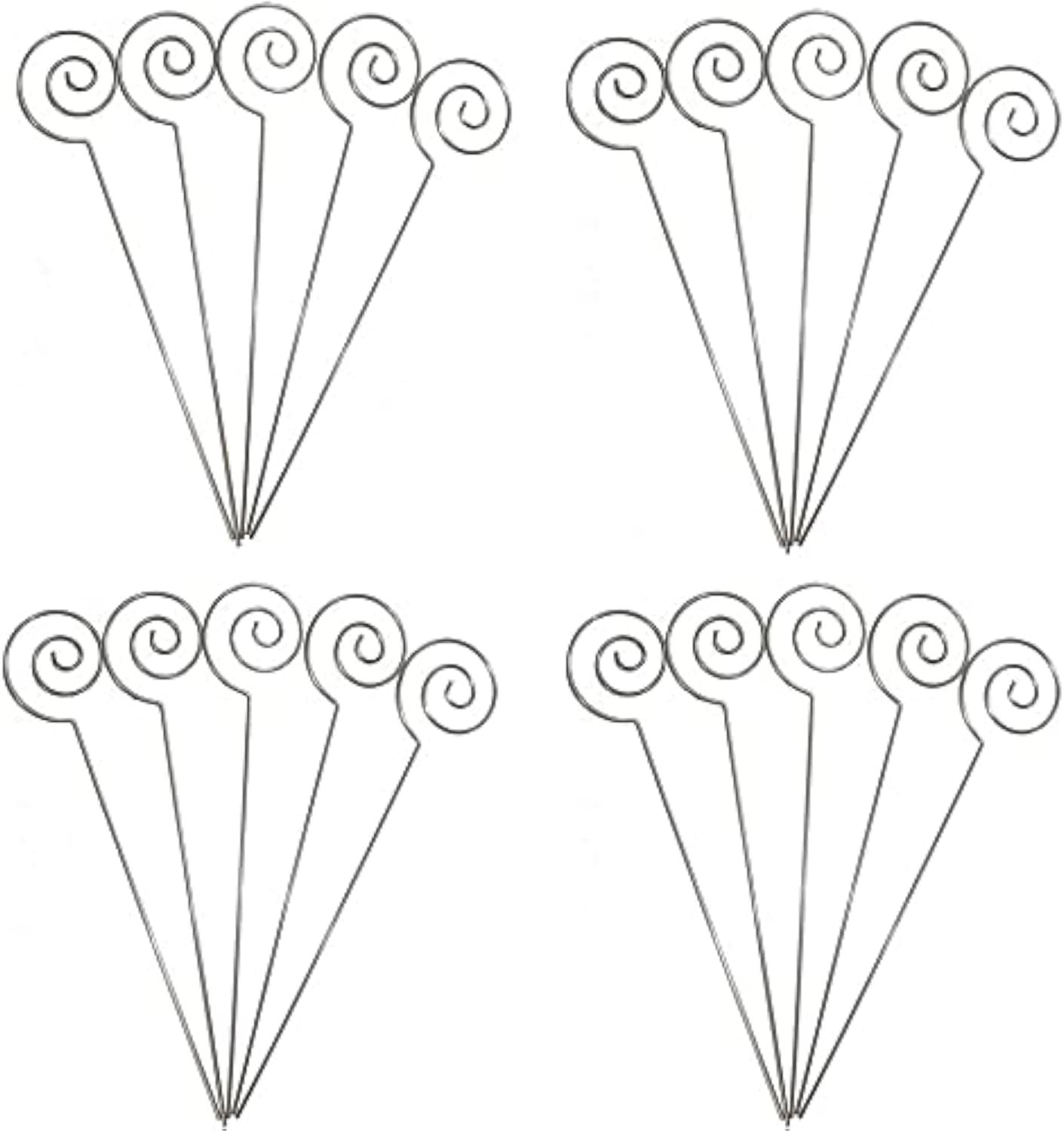 Amazon.com: AMZLUV 40 Packs Floral Card Holder Picks - Metal Gift Card ...