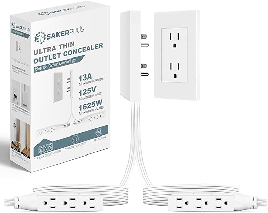 Amazon.com: SakerPlus Outlet Concealer Power Strip-Outlet Cover ...