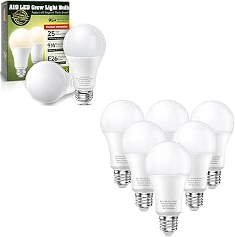 Amazon.com: A19 Grow Light Bulbs Full Spectrum and A21 150W Equivalent ...