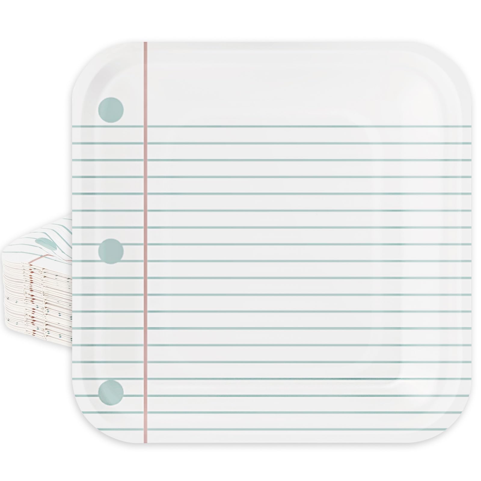 Amazon.com: Whaline 40Pcs Back to School Notebook Paper Plates First ...