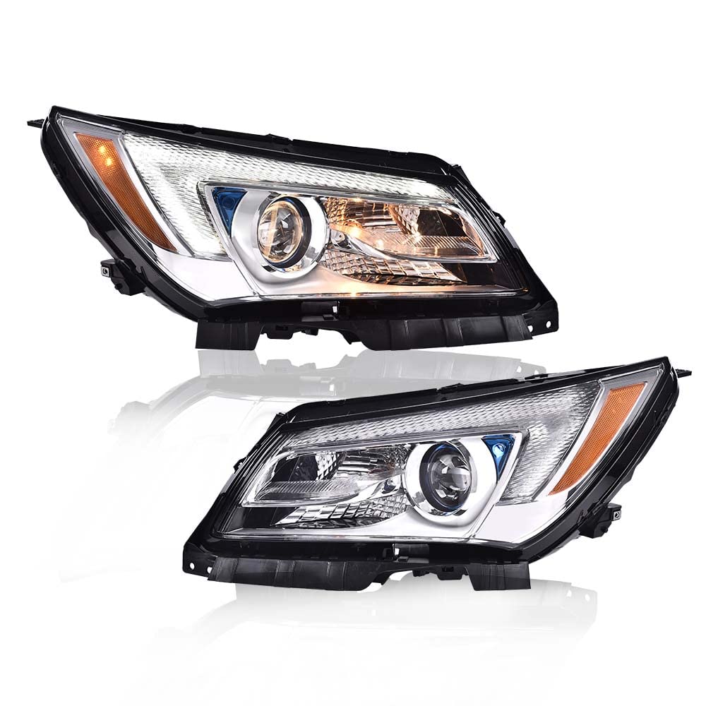 Amazon.com: PIT66 Halogen LED Tube Projector Headlights Headlamps ...