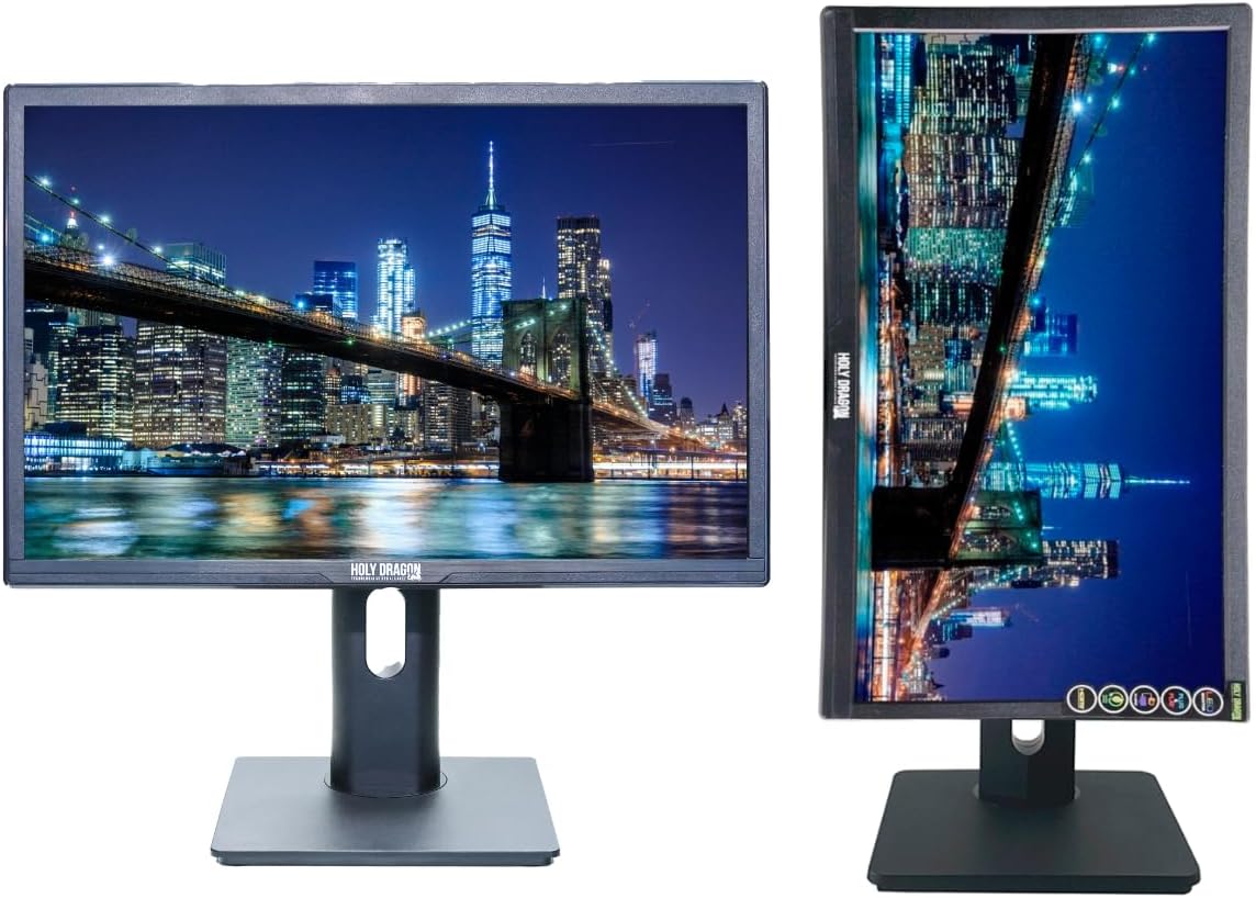 Monitor Holy Dragon 20" com Ajuste de Altura e Rotação 90° Pivot, HDMI ...