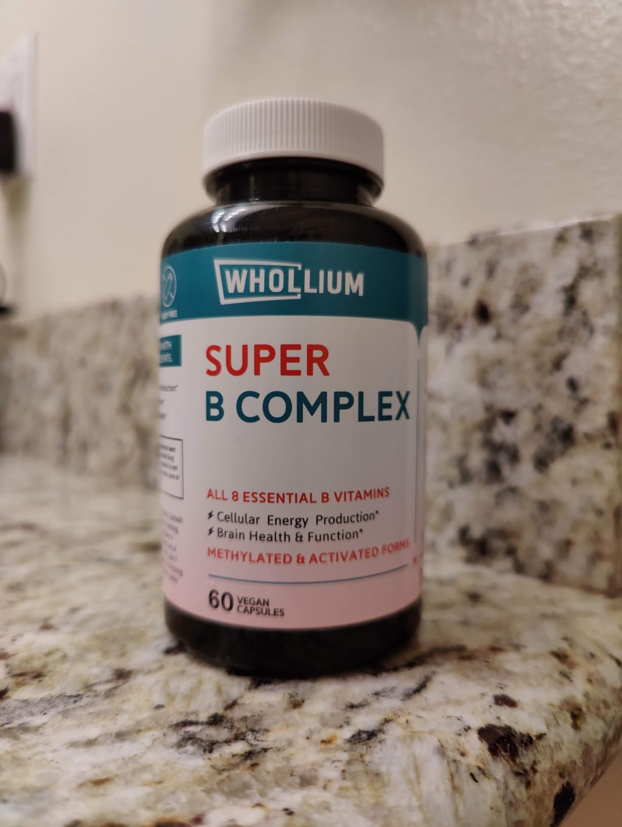 Amazon.com: Whollium Vitamin B Complex, All B Vitamins, Methyl B12 ...