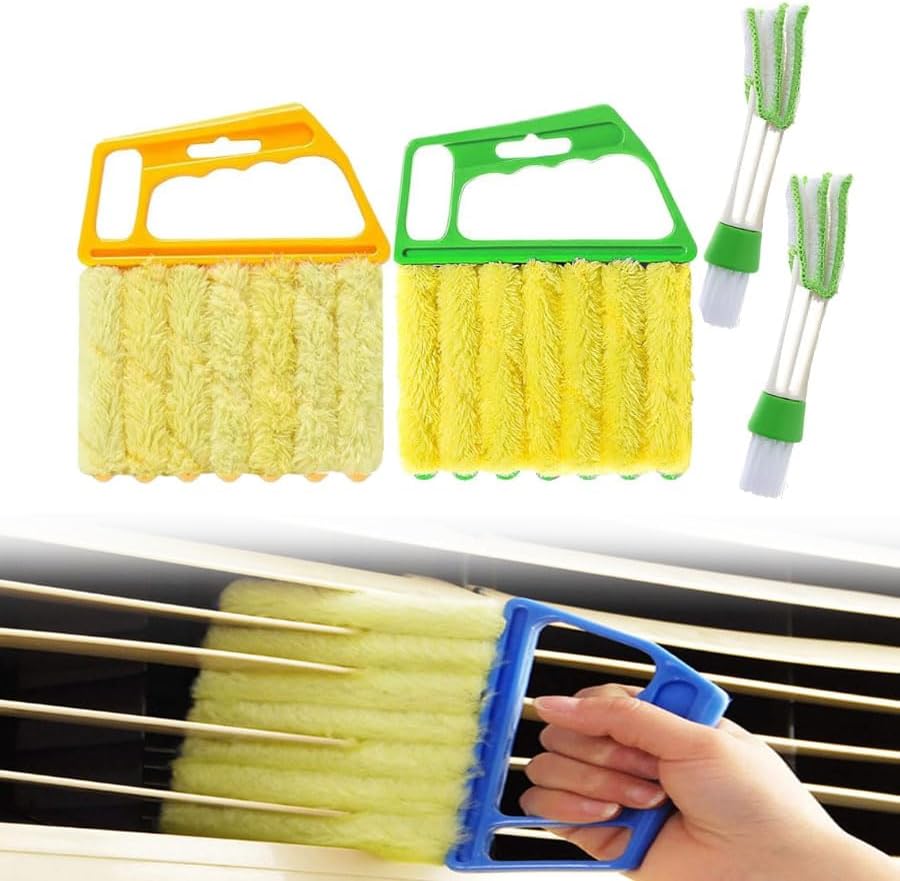 Amazon.com: Blue Handheld Blinds Cleaner Shutters, Curtain Brush Dust ...