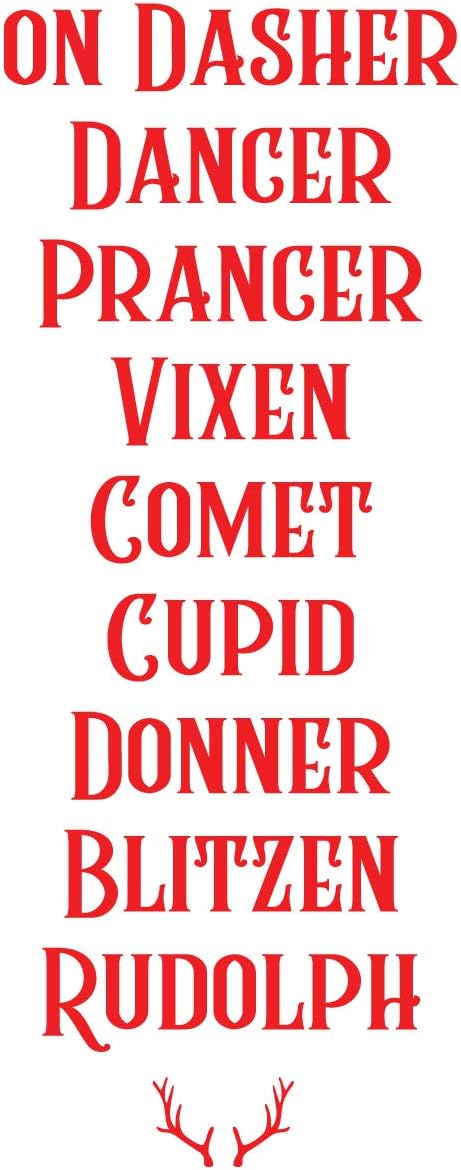 Amazon.com: 24"x7" Reindeer Names Rudolph Dasher Dancer Prancer Vixen ...