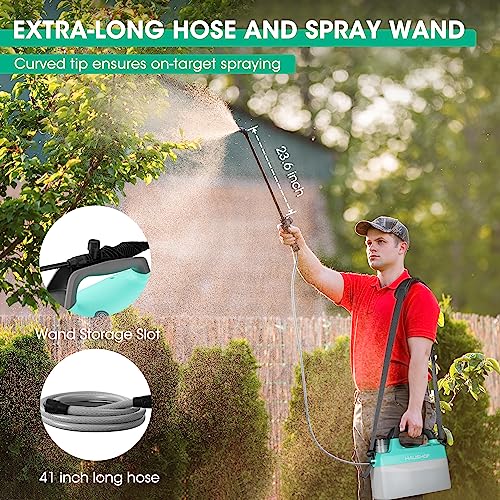Snapklik.com : HAUSHOF 1.35 Gallon/5L Battery Powered Sprayer, Weed ...