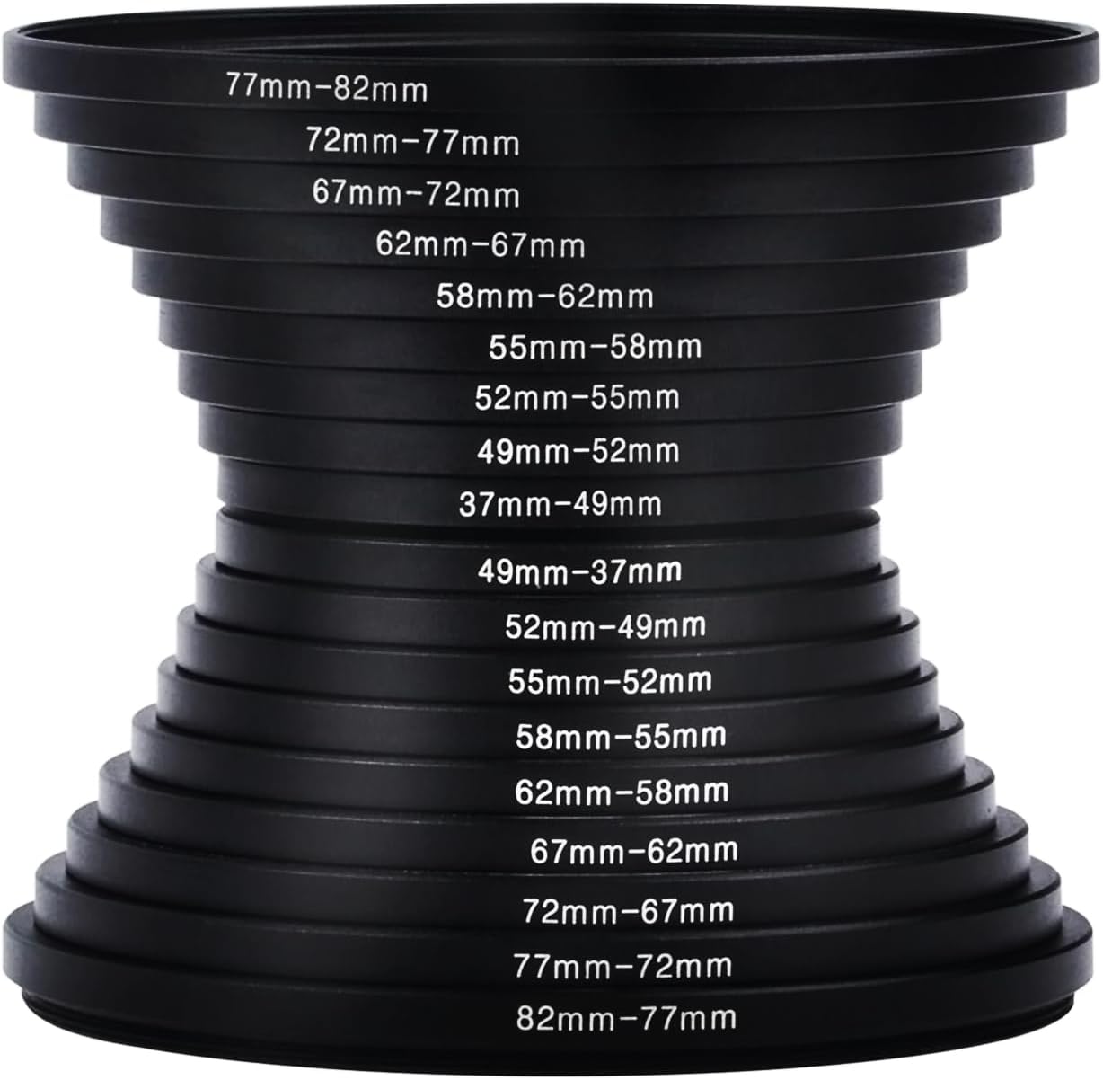 Amazon.com : Step Up Lens Filter Adapter Rings - Set of 9 - Allows You ...