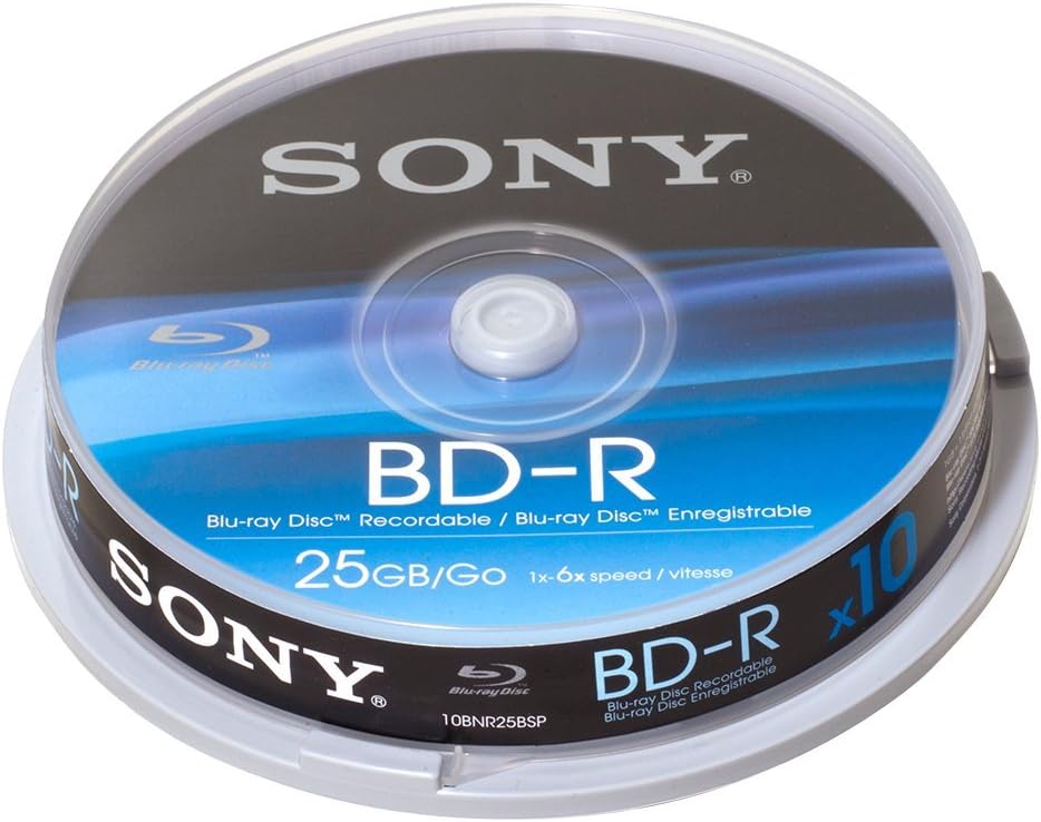 Sony BD-R 25GB 6x 10-Pack : Amazon.it: Informatica