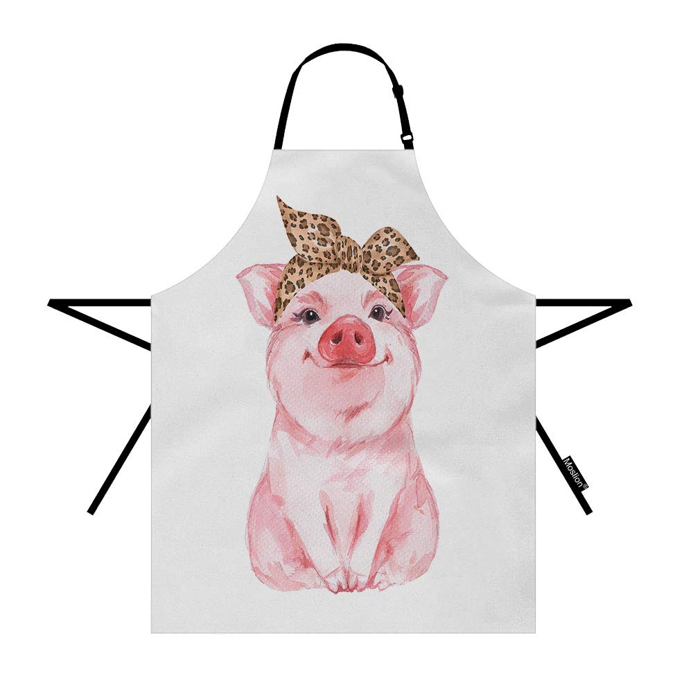 Amazon.com: Moslion Pig Apron 31x27 Inch Farm Animal Funny Cute Piggy ...