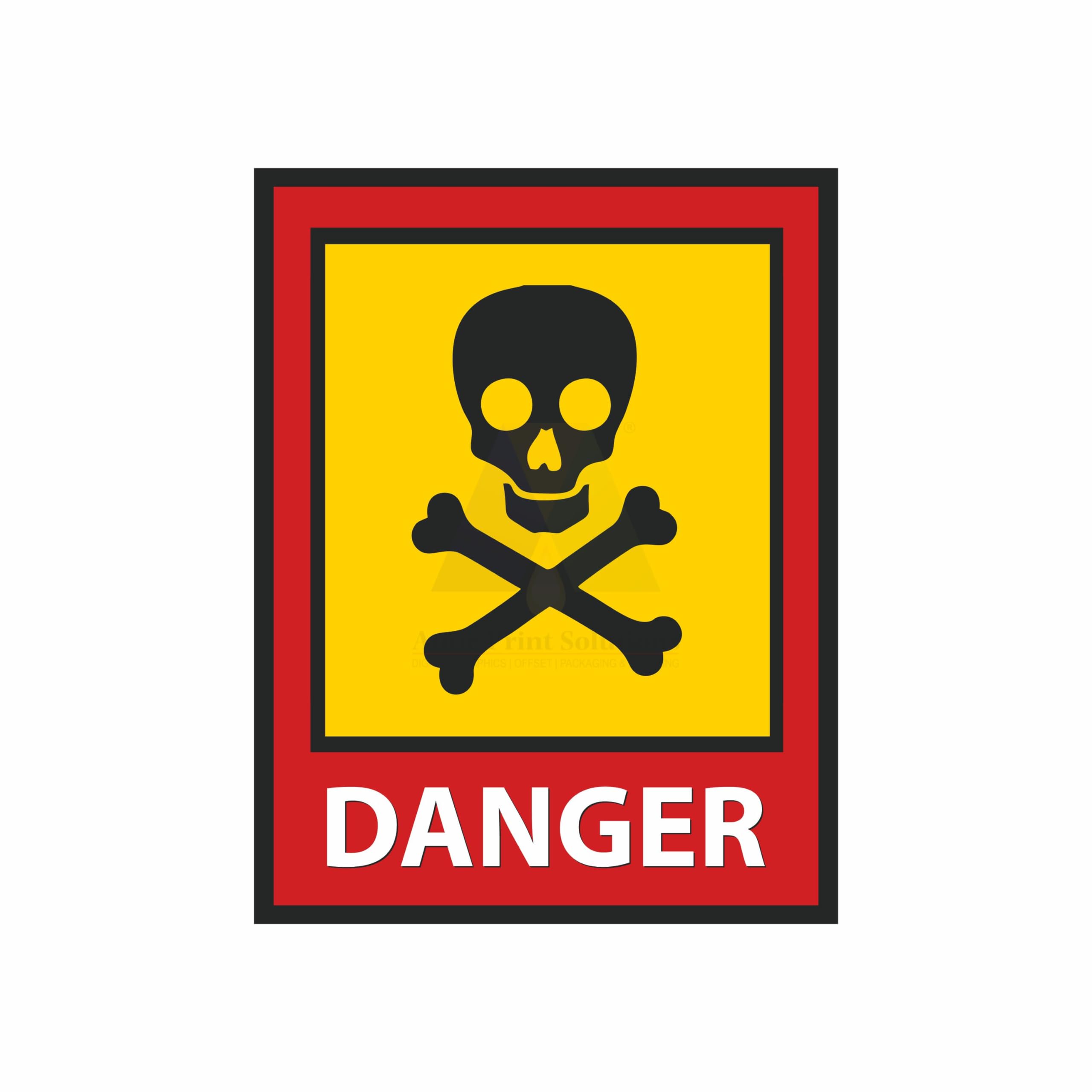 Anne Print Solutions® Danger Radiation Label Sticker Self Adhesive ...