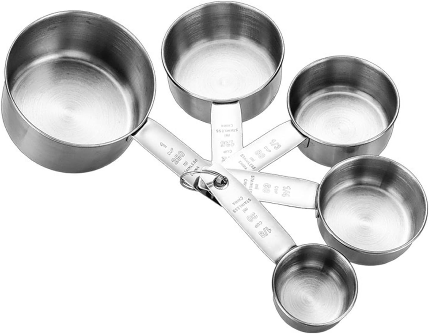 Amazon.com: Measuring Cup Set, 5 PCS Stainless Steel Measuring Cup ...