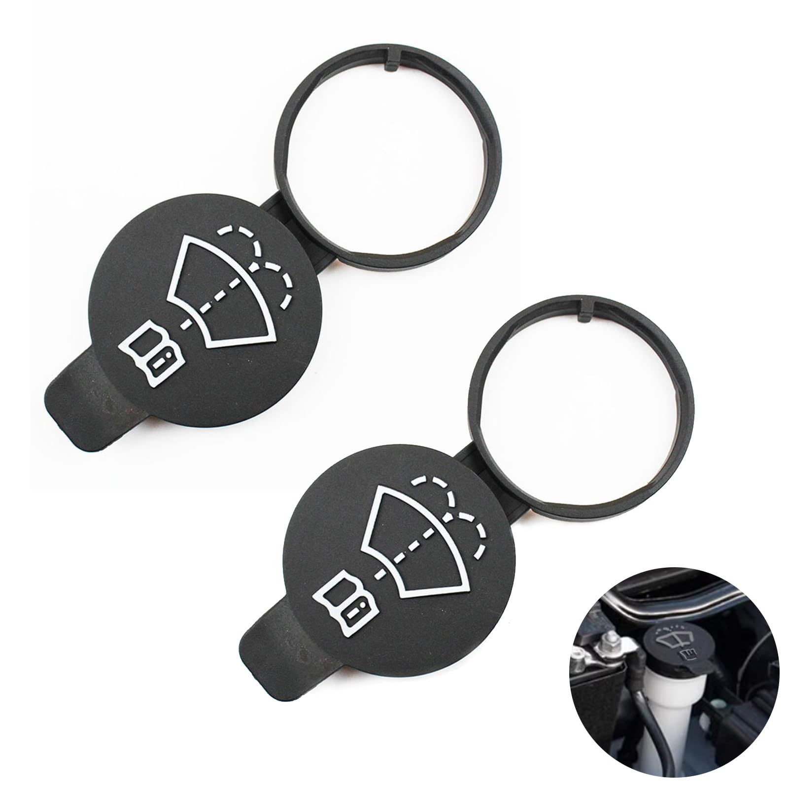 2 Pack Windshield Washer Reservoir Fluid Tank Cap, Replacement ...
