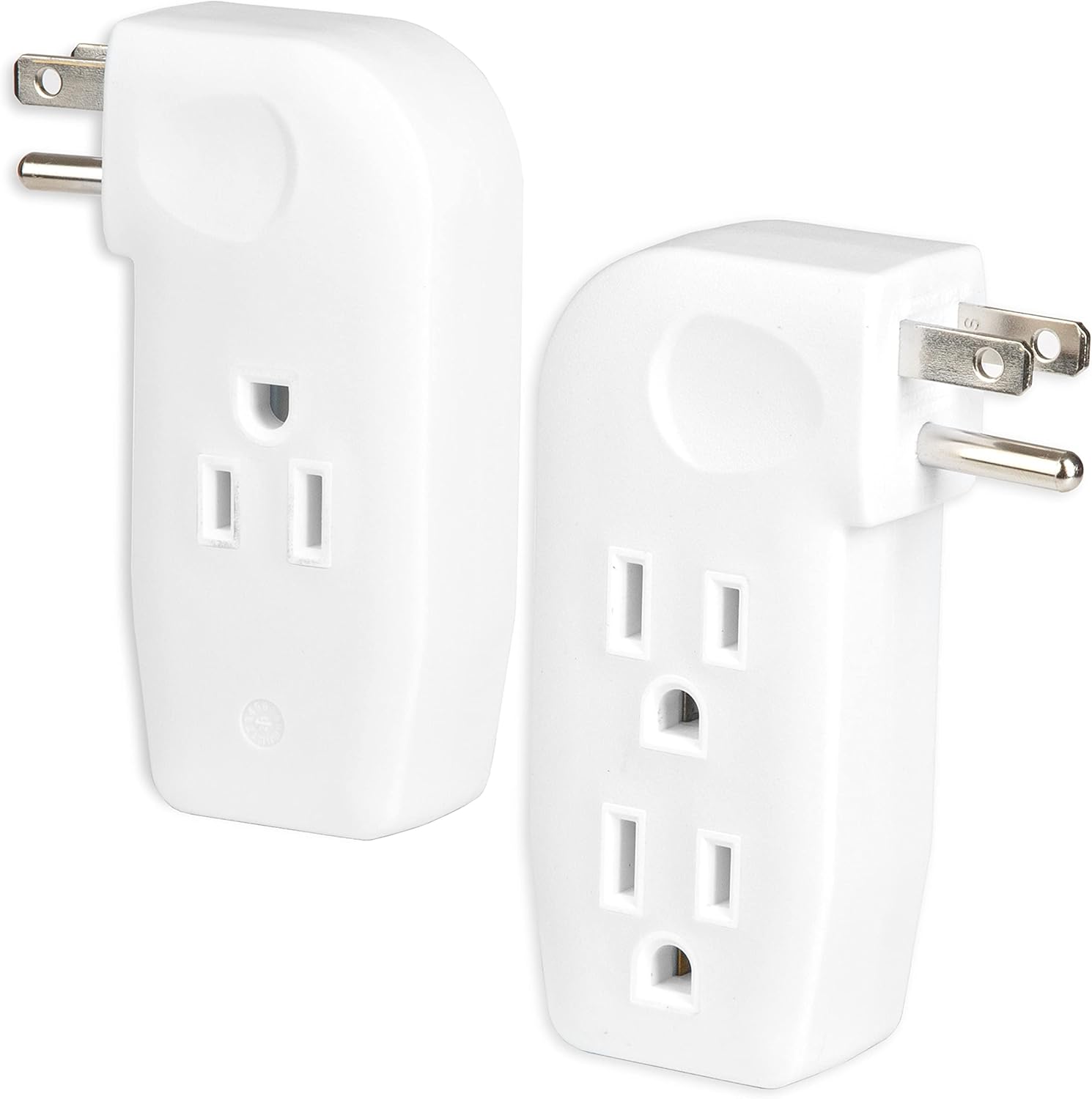 Wall Outlet Extender Plug, 2 Pack - White Multi Plug Outlet Splitter ...