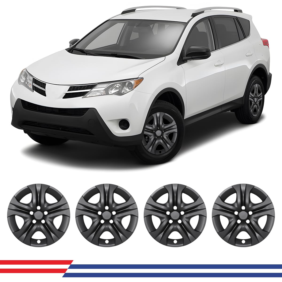 Toyota RAV4 Hubcaps 17 Inch ROXX 17-Inch Hubcap Set For 2013-2018 ...