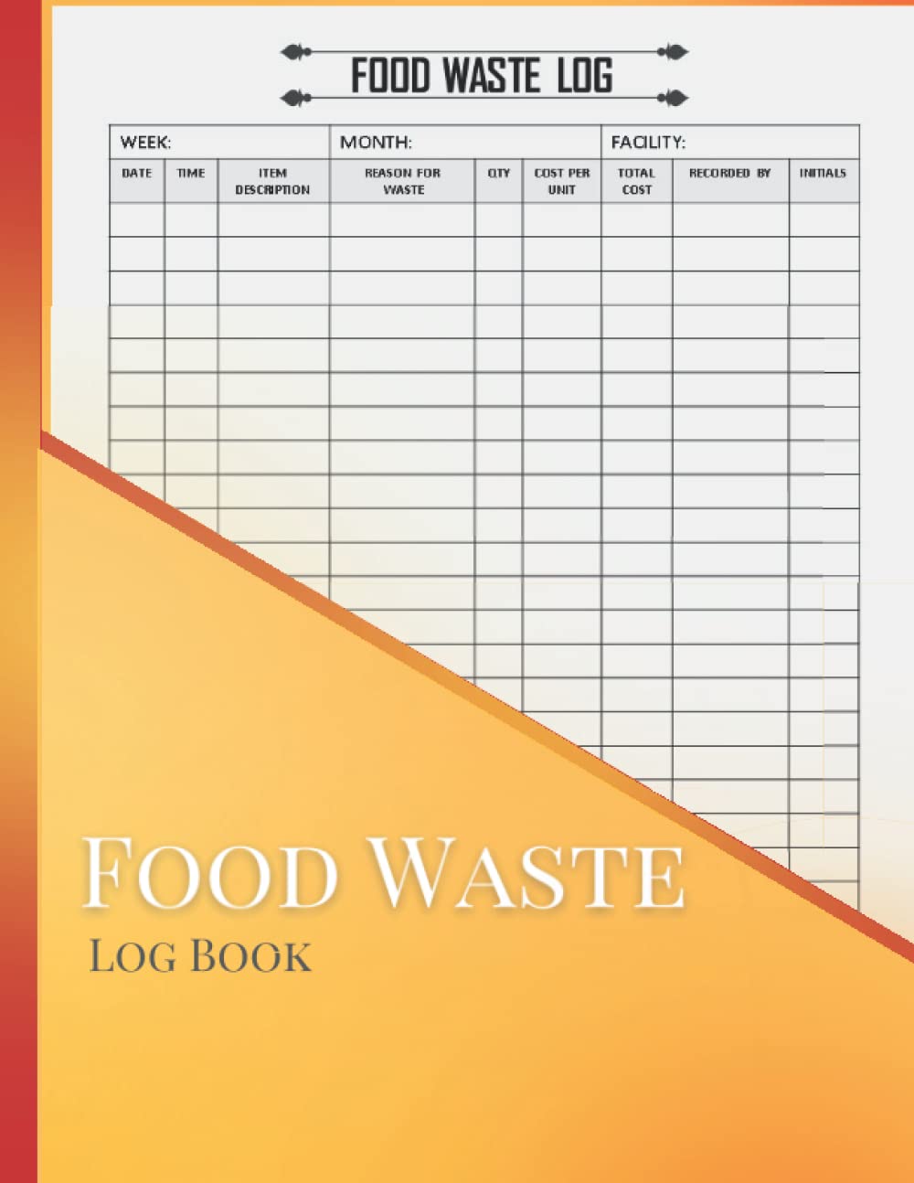 Buy Food Waste Logbook: All In One LogBook /Food Hygiene Record Book ...