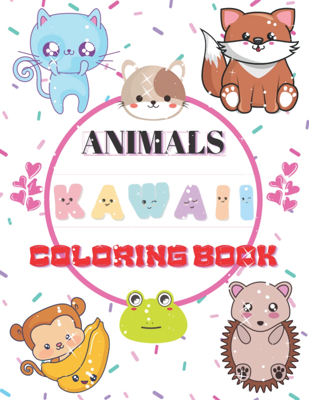 Animals Kawaii Coloring Book For Kids Kawaii Coloring Kawaii Cute ...