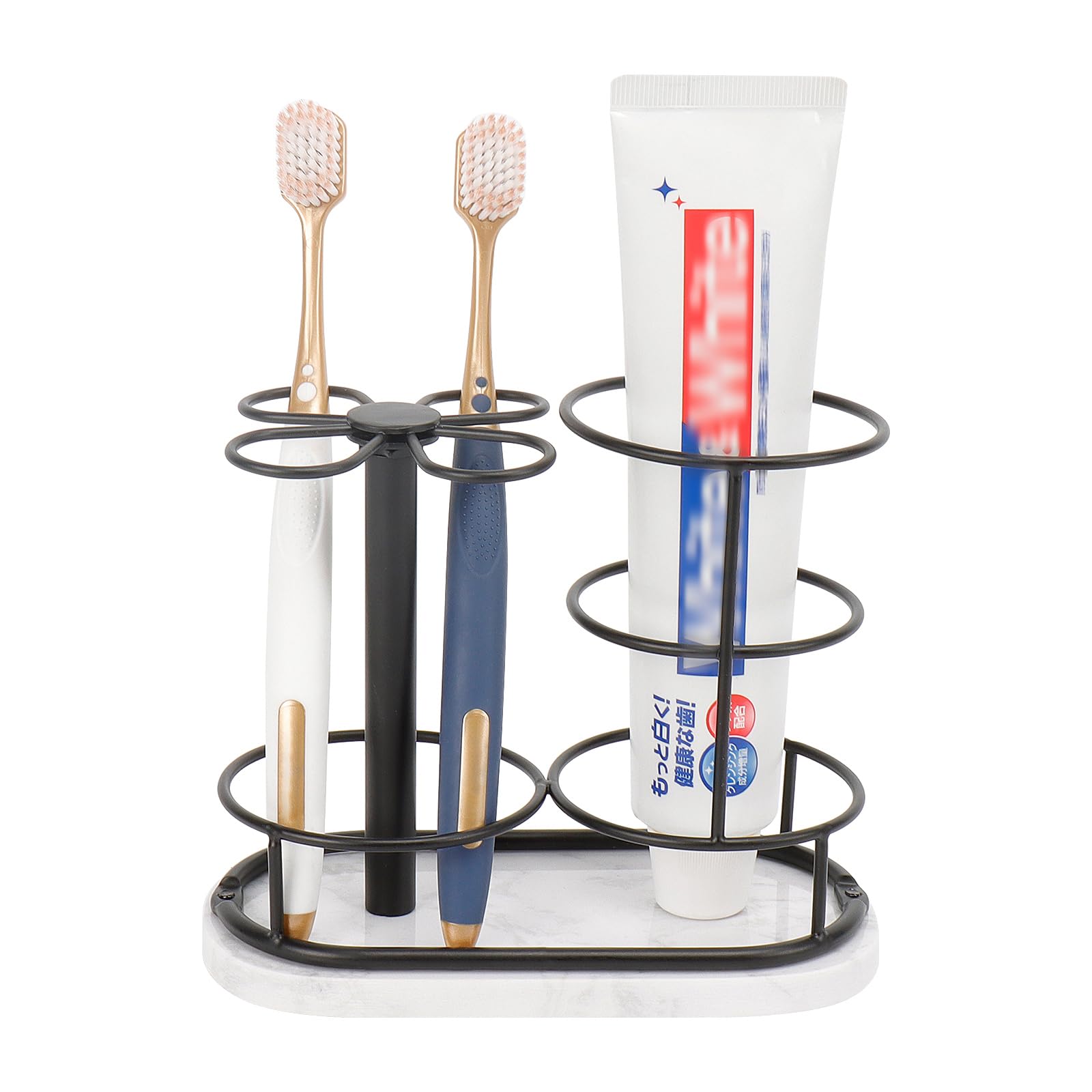 Amazon.com: HarJue Toothbrush Holder Stand for Bathroom, Metal ...