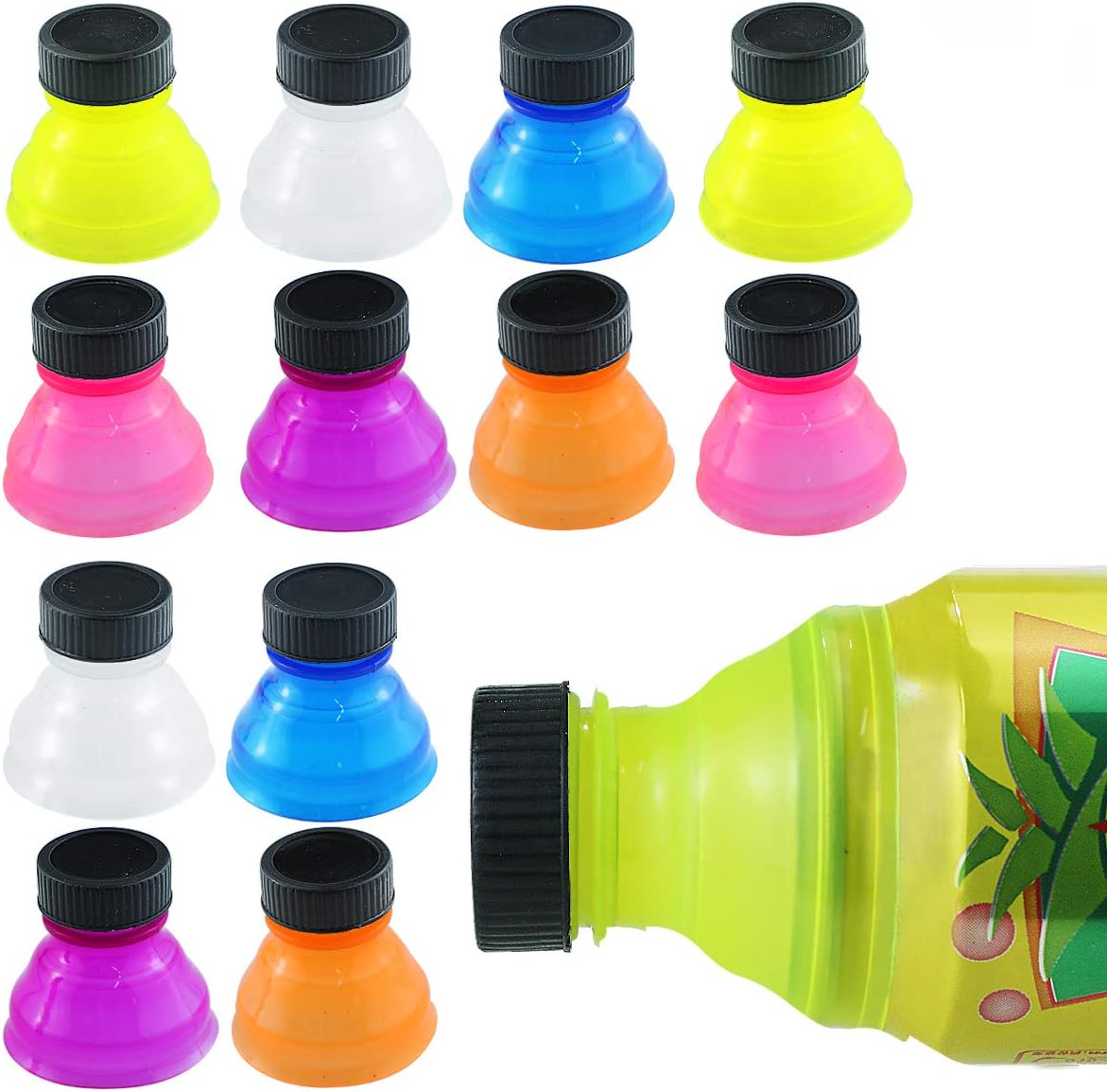 Amazon.com: Newbested 12 Pack Can Covers,Reusable Pop Can Bottle Tops ...