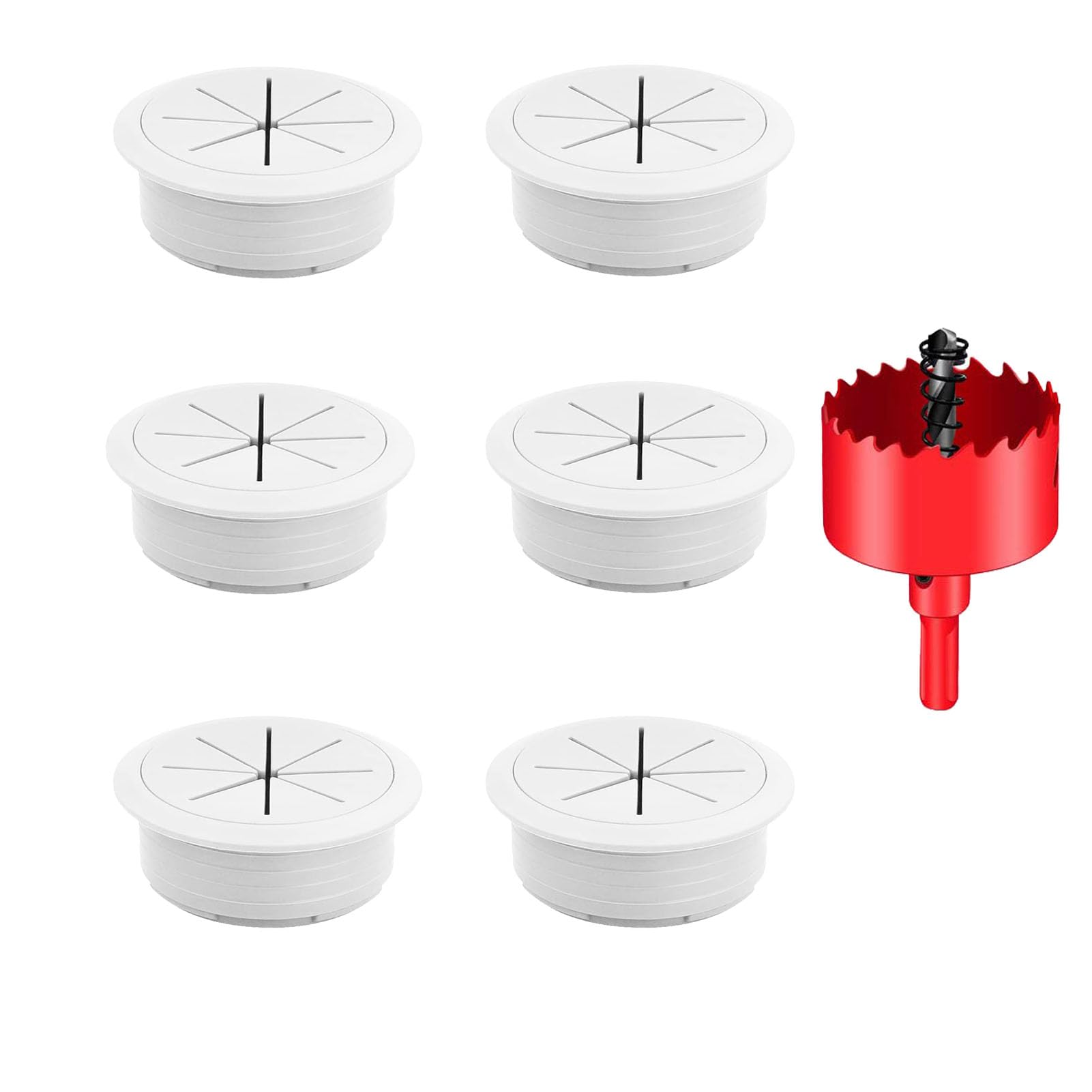 Snapklik.com : TuTuYa Desk Grommet, 6PCS Flexible 2 Inch (50mm) Desk ...