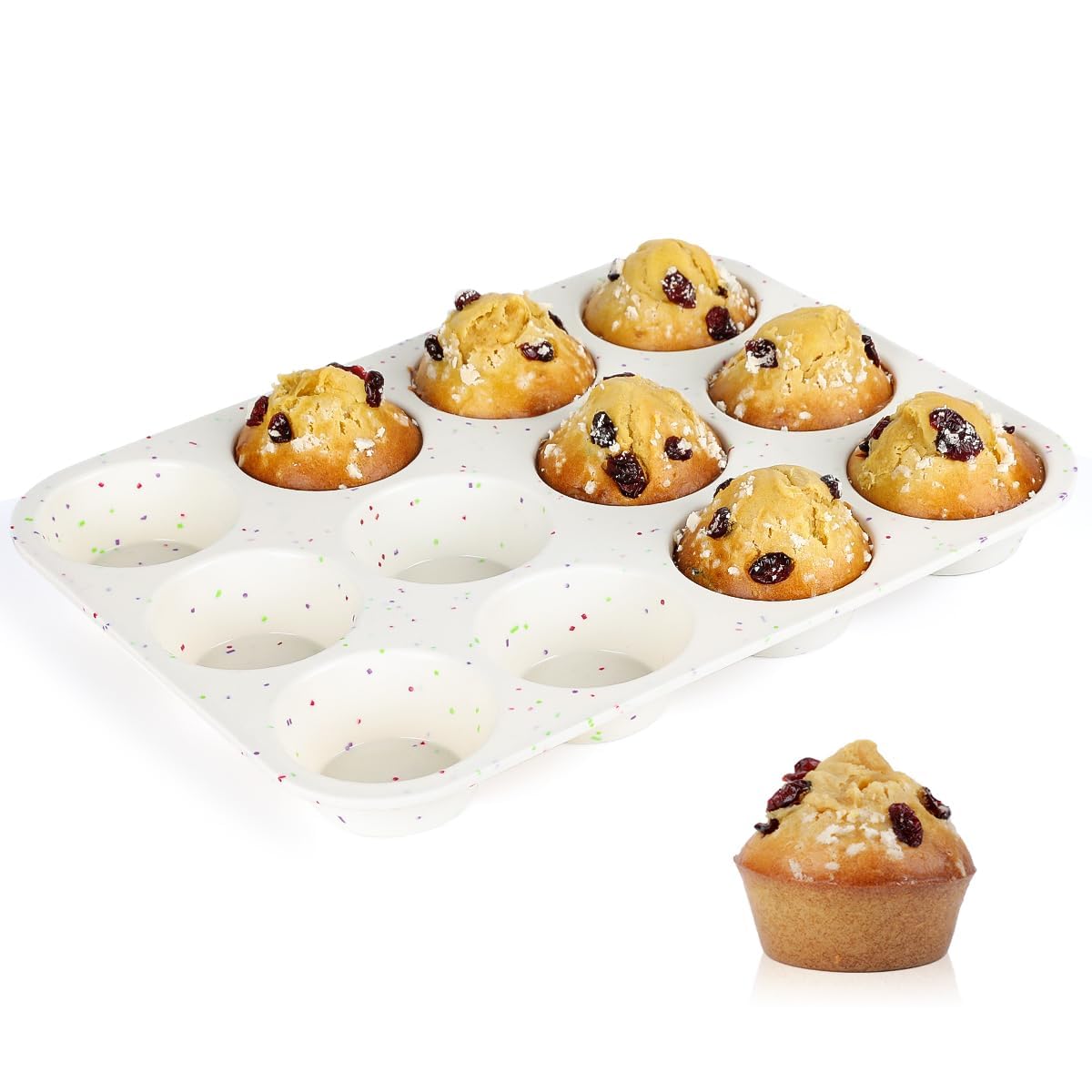 Amazon.com: CAKETIME Silicone Muffin Pan, Regular Size Muffin Pan for ...