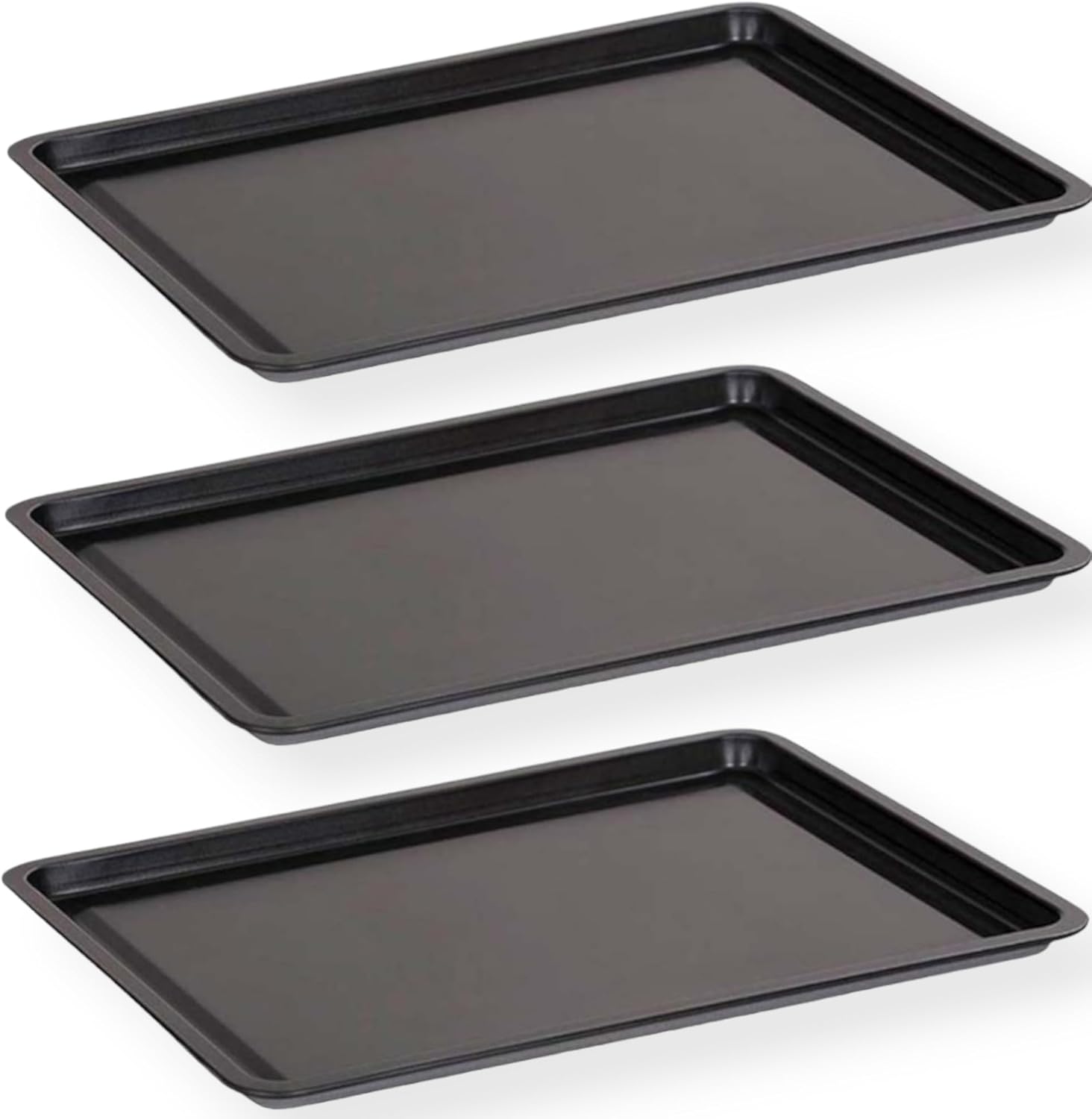 KasaBona Baking Tray Set of Non-Stick Oven Trays for Cooking and Baking ...