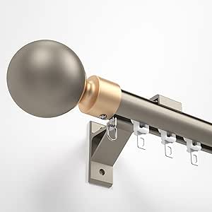 Amazon.co.jp: Roman Curtain Rod Wall Mount Curtain Rail with Silent ...