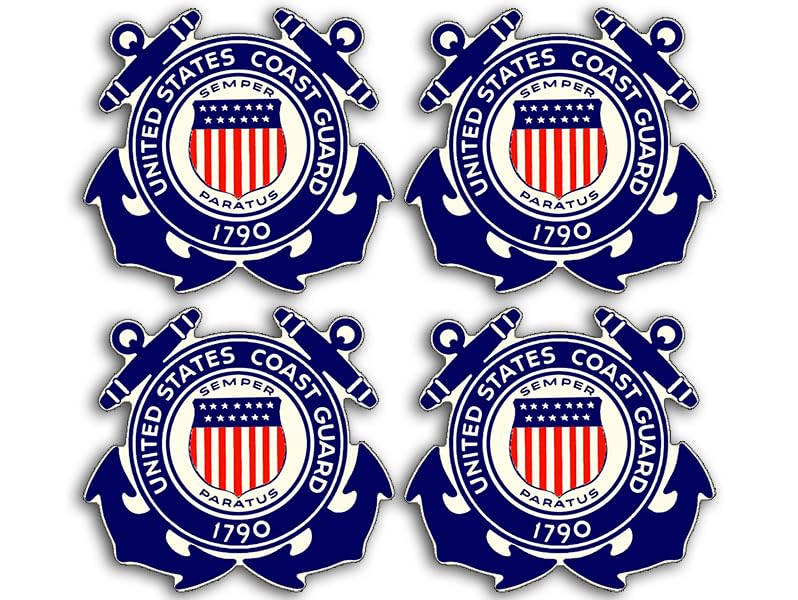 Amazon.com - 4-Pack: Vintage US Coast Guard 1790 Crossed Anchors Shaped ...