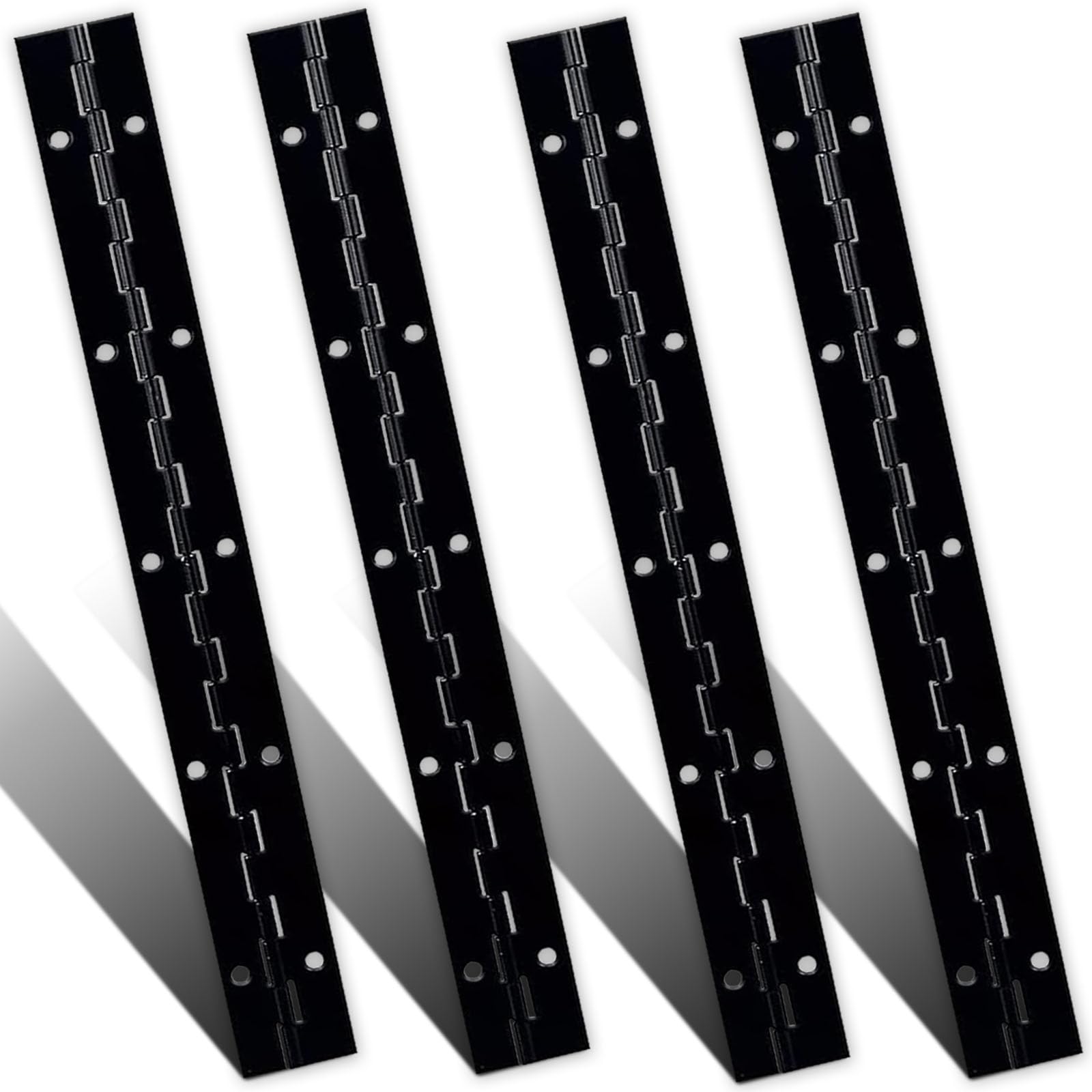 4PCS 12'' Black Continuous & Piano Hinges, Heavy Duty Stainless Steel ...