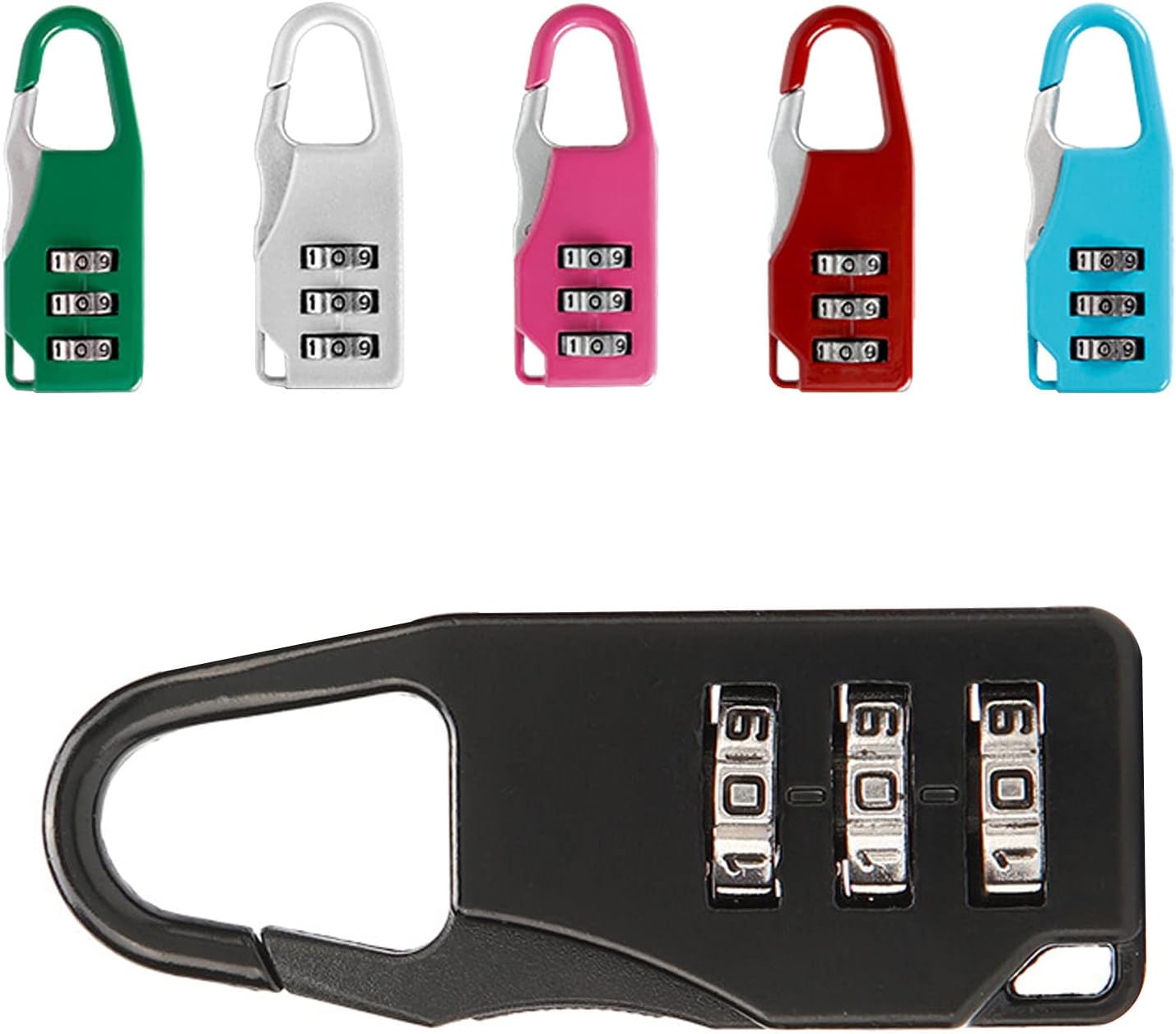 6 Pcs 3 Digit Combination Padlock Codes Security Padlocks Weatherproof ...