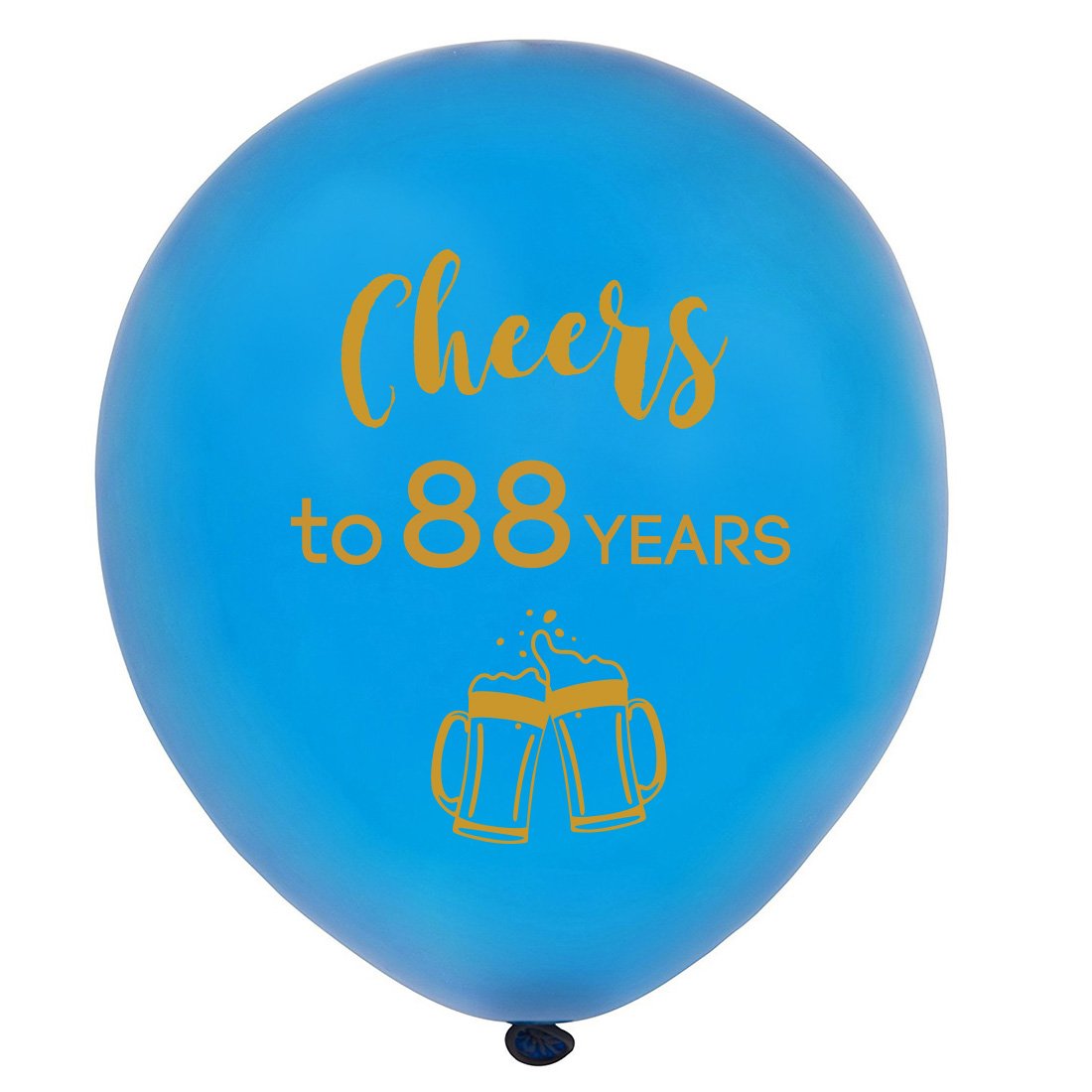 Blue Cheers to 88 Years Latex Balloons, 12inch (16pcs) 88th Birthday ...
