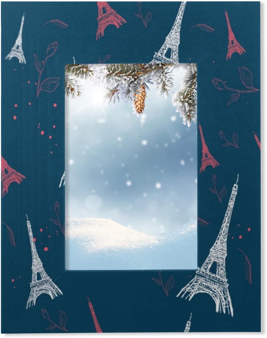 Amazon.com - Pardick Eiffel Tower 4x6 Picture Frame Wooden Photo Frames ...
