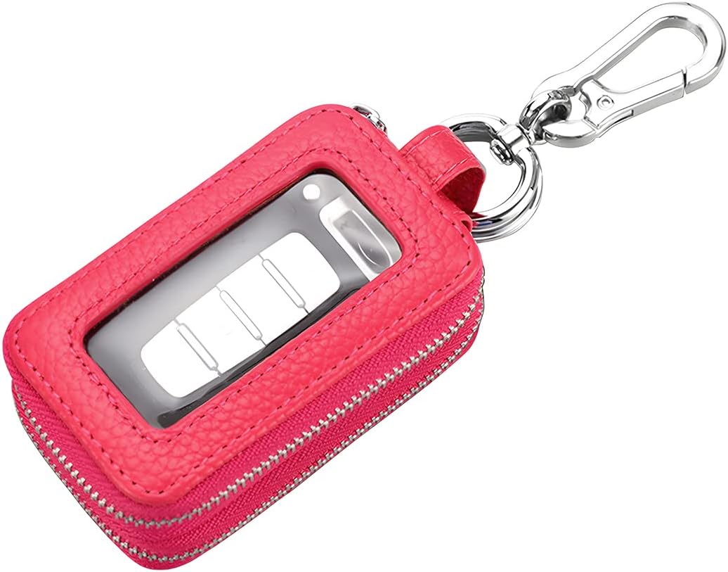 Amazon.com: XINLIYA Car Key Fob Case, Genuine Leather Remote Keychain ...