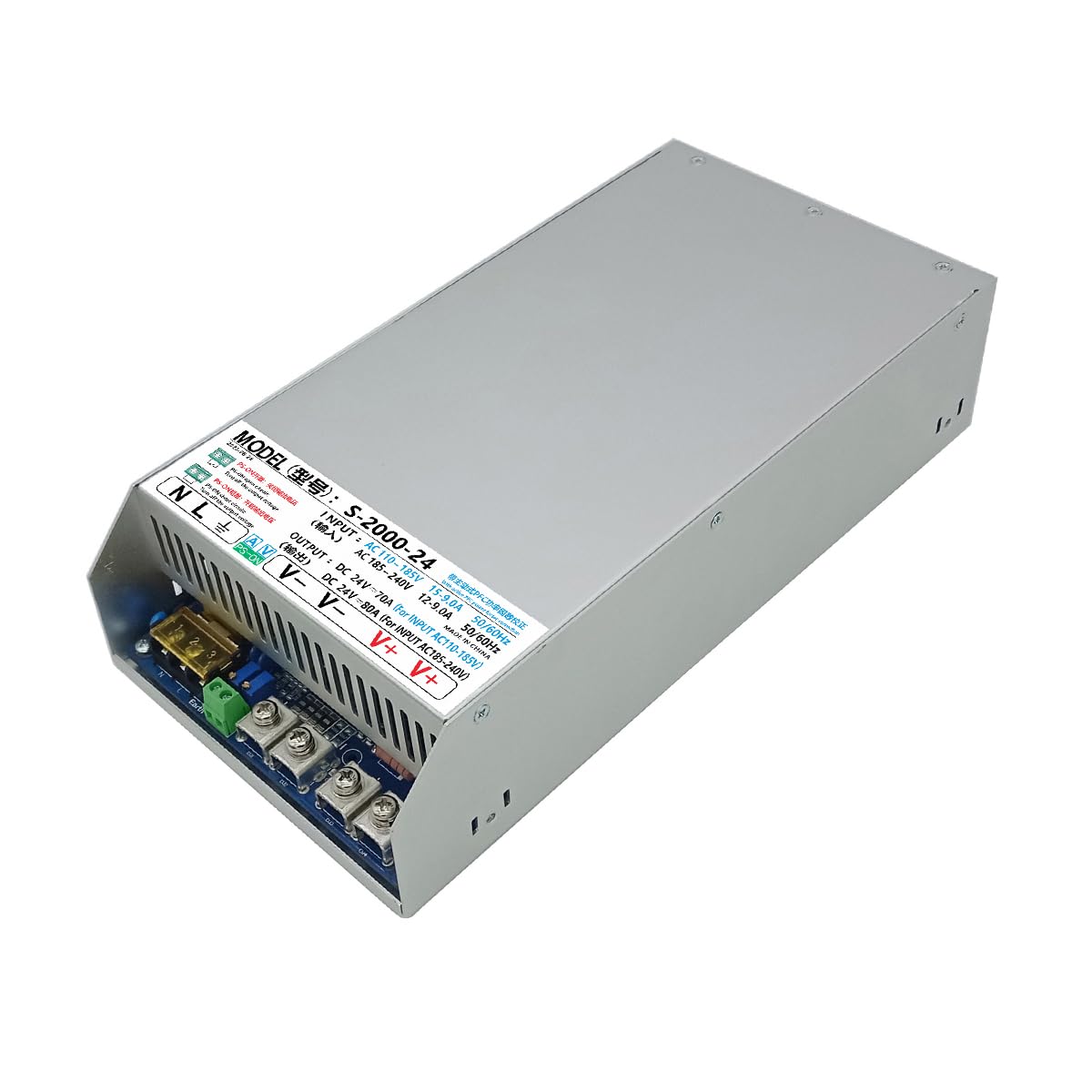 Switching Power Supply 2000W with PFC Power Adapter Driver Transformer AC 110V-240V DC 24V 83A ...