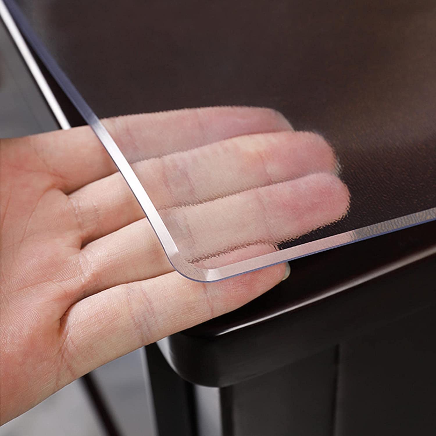 NUACOS Mantel de Hule PVC Esmerilado Rectangular con Borde Biselado 65 ...