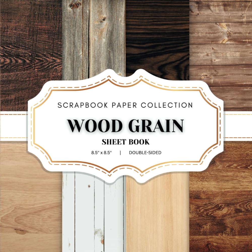 Wood Grain Scrapbook Paper Collection: 20 Wood Patterned Double-sided ...