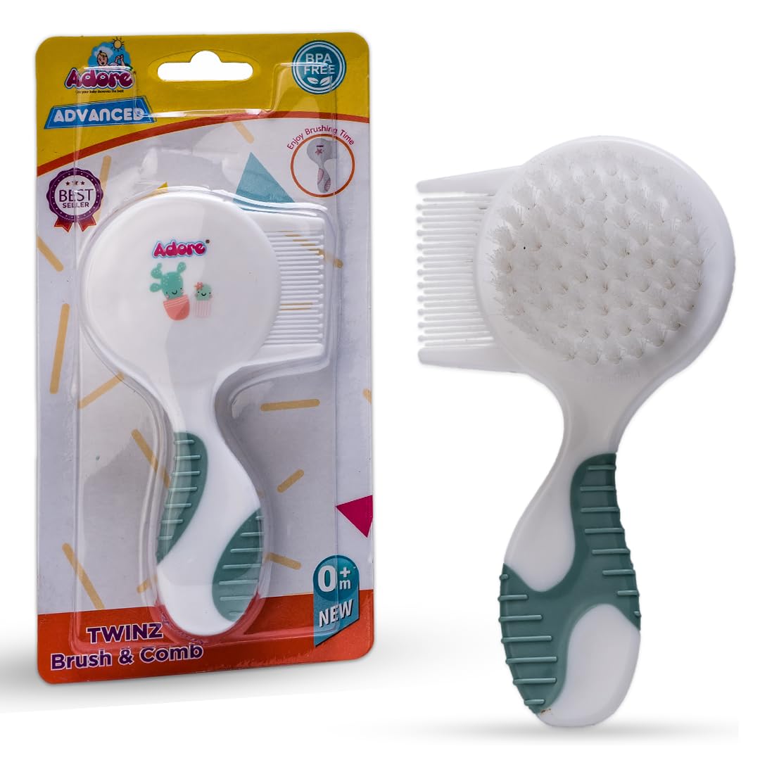 Buy Adore TWINZ Brush & Comb Set | Anti-Knot Pain-Free |Kids Comb for ...
