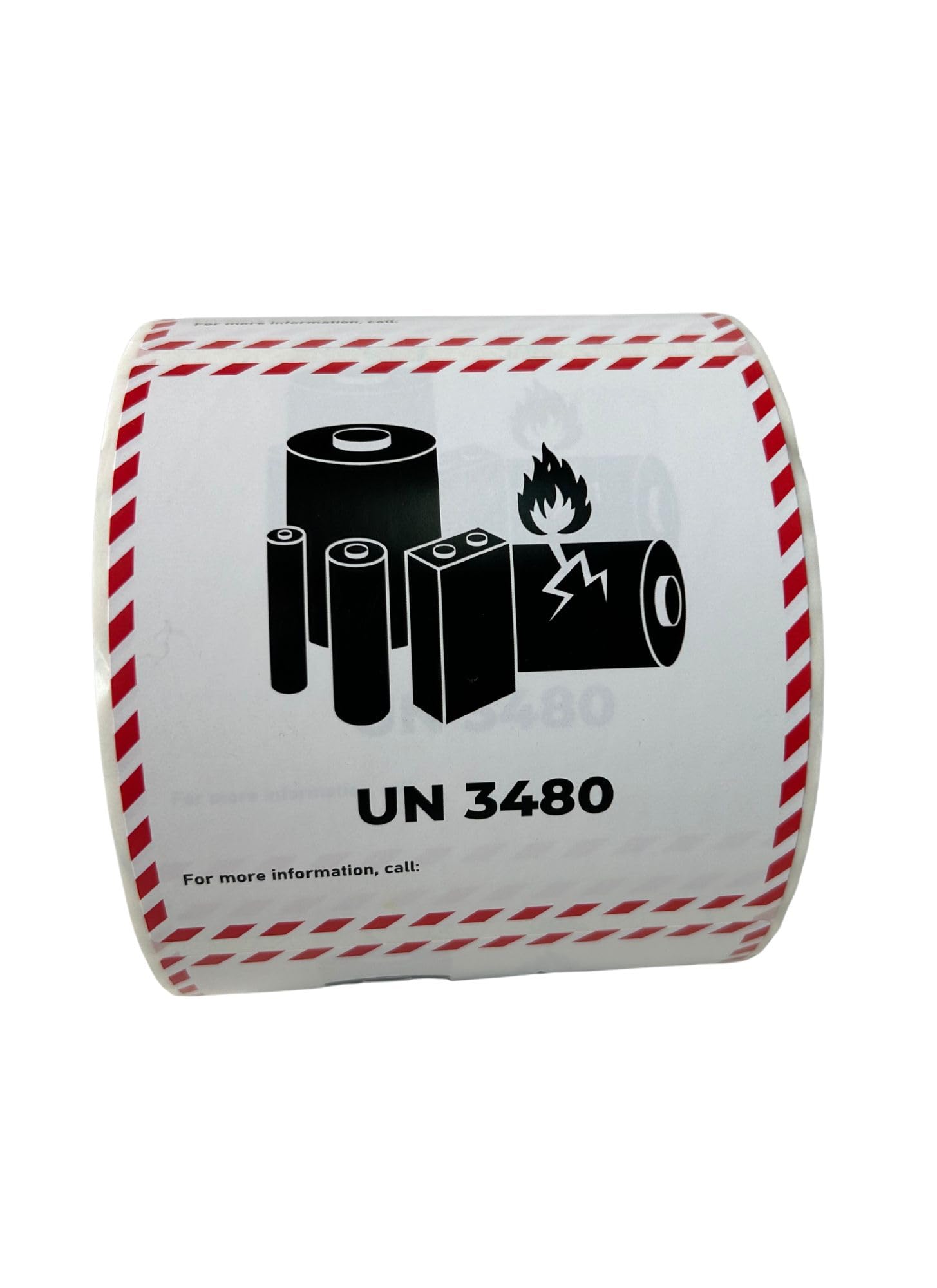 Amazon.com: Lithium Ion Battery Label- 4" x 4" High Adhesive Paper ...