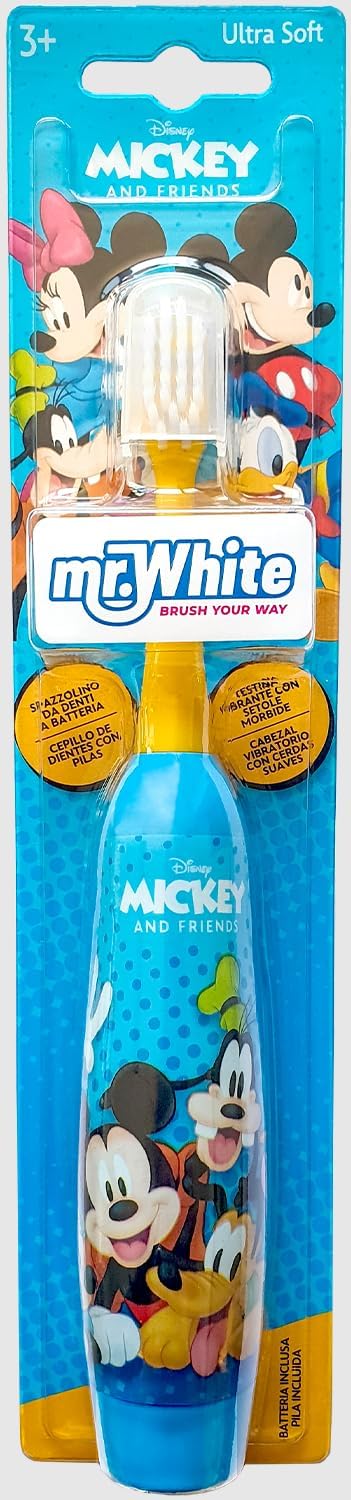 Disney Mickey Mouse Kids Electric Toothbrush – Battery Powered, Ultra ...