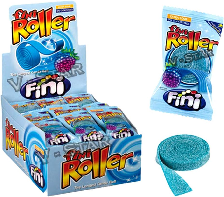 FINI Roller Fruit Flavoured Raspberry Rollers Belts Bubblegum Retro ...