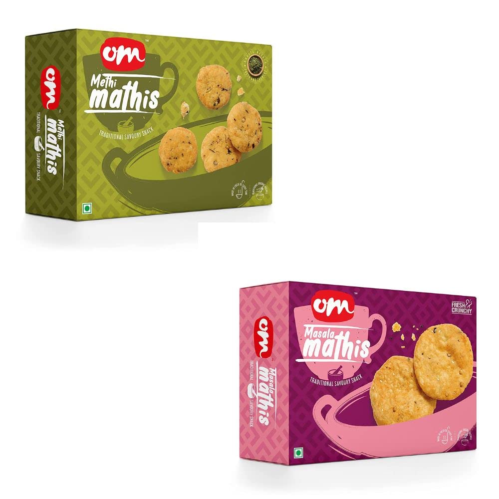 Om Sweets & Snacks (methi Gol Mathi+ Masala Mathi) | No Preservatives ...