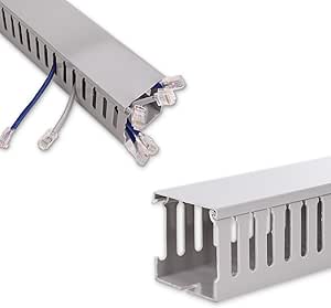 Amazon.com: 78In Large Cable Raceway On Wall - Grey PVC Cord Hider Wire ...