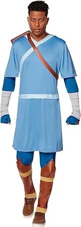 Amazon.com: Avatar The Last Airbender Men's Sokka Costume Small Blue ...
