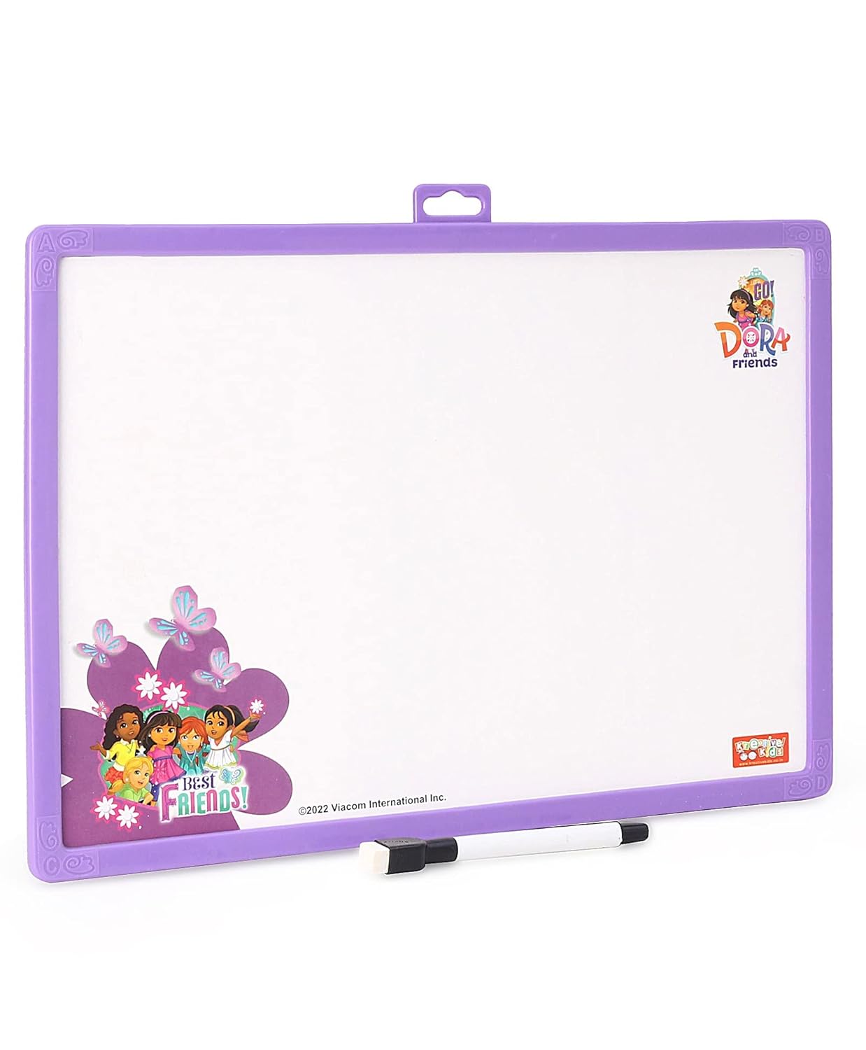 Dora & Friends 2 in 1 Write & Wipe Board with Plastic Frame for Kids ...