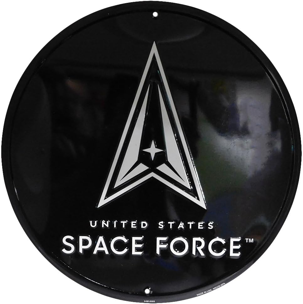 Amazon.com: United States Space Force Round 12" Metal Plate Sign : Home ...