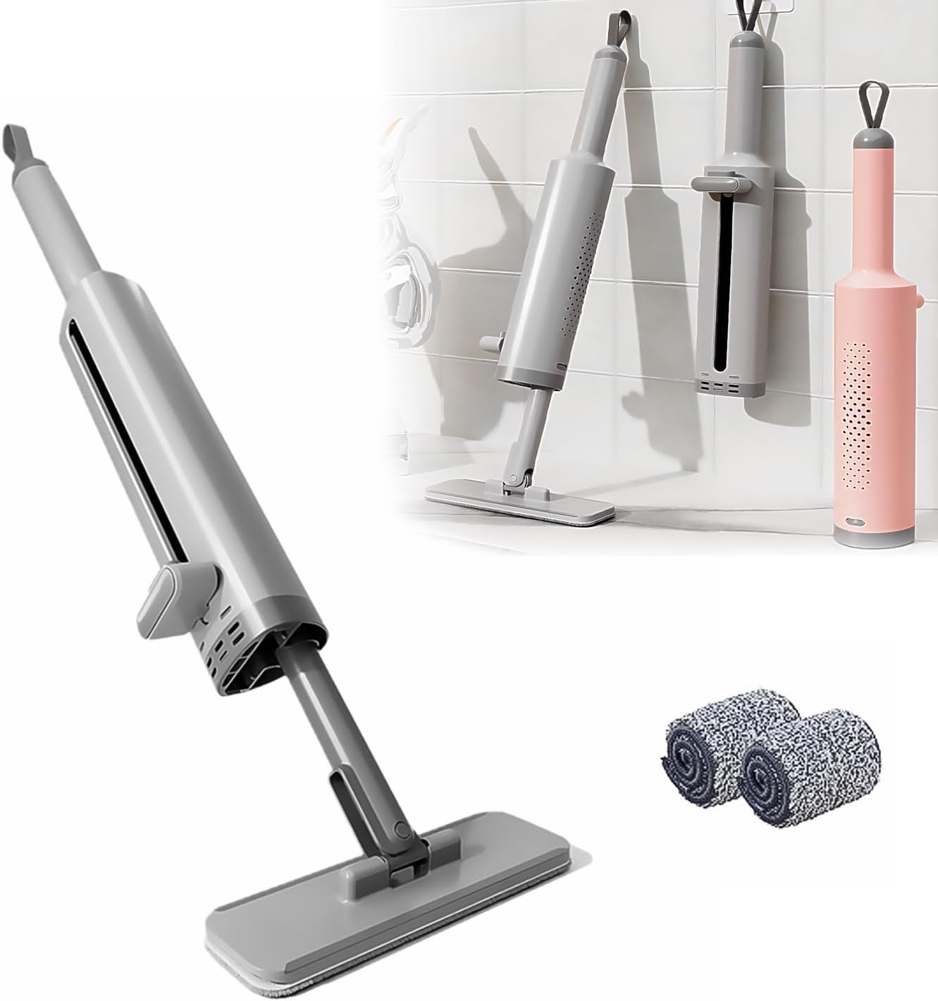 Amazon.com: Cicorfu Portable Mini Mop, Sponge Mop, Easy to Store Hidden ...