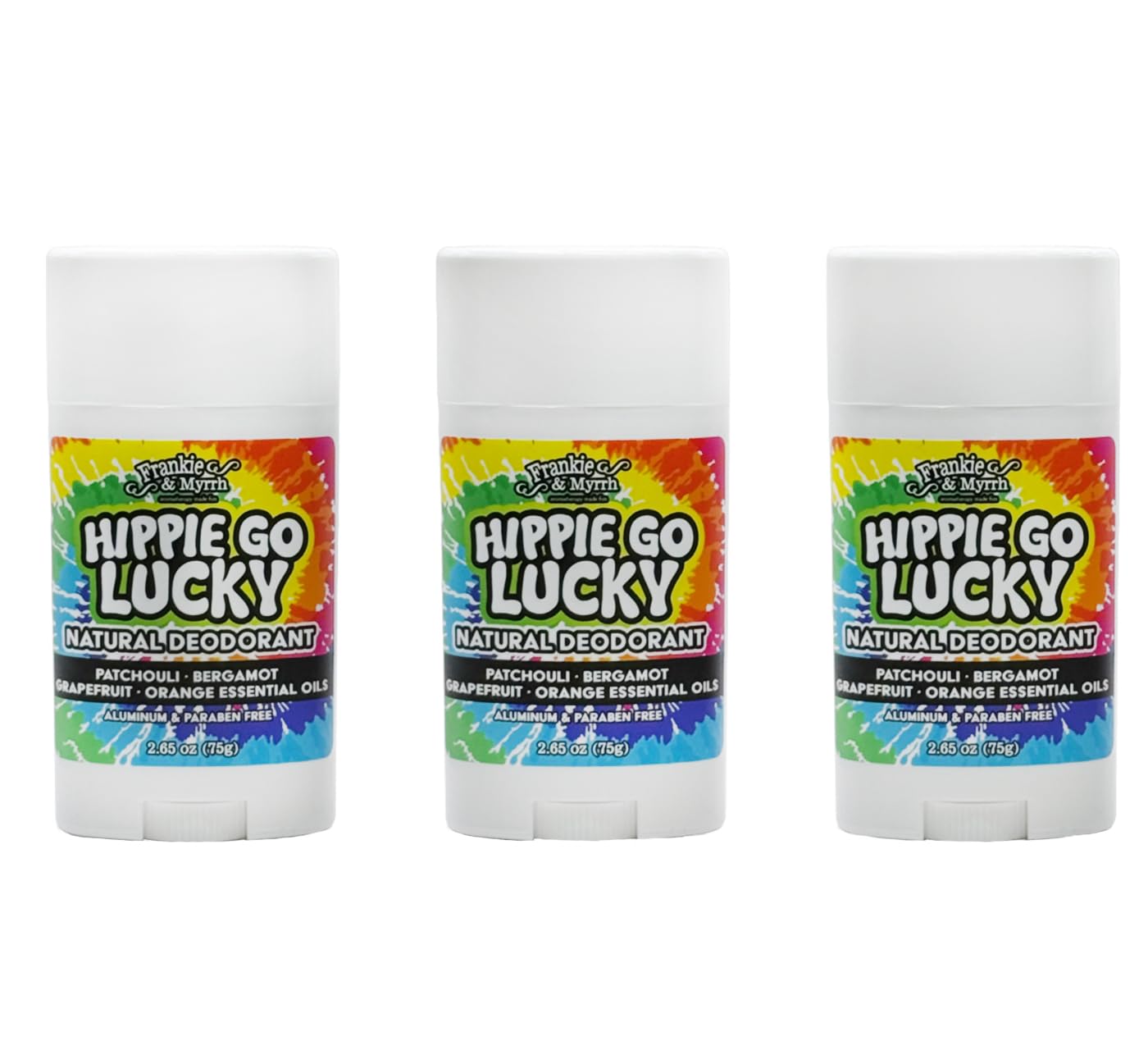 Amazon.com : Frankie & Myrrh 3 pack Hippie Go Lucky Natural Deodorant ...