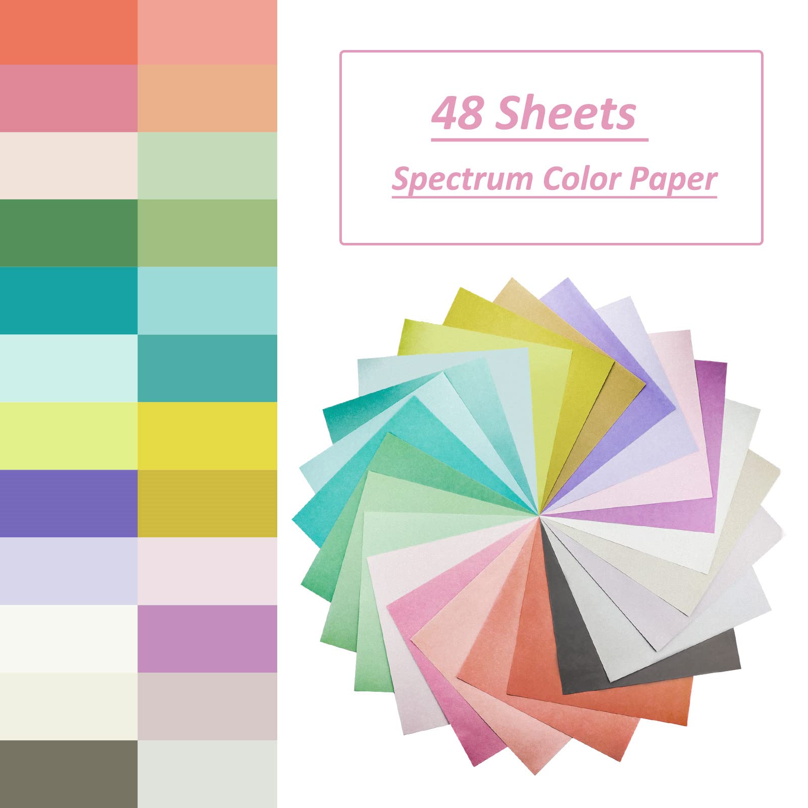 Snapklik.com : Livholic 48 Sheets Pastel Color Scrapbook Paper 12x12 ...