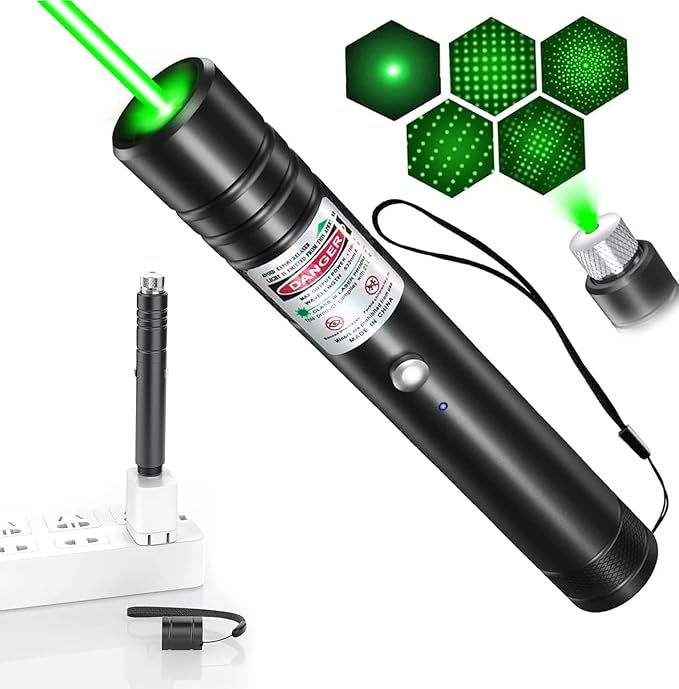 QUEOPFU Laser Pointer, Green Laser Pointer Indicator Light, Long Range ...